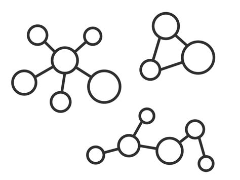 Molecule Line Icon Atom Symbol Connection Illustration 57747871
