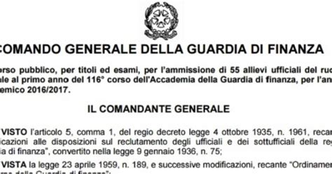 Concorso Guardia Di Finanza Anche Per Diplomati E Diplomandi Requisiti