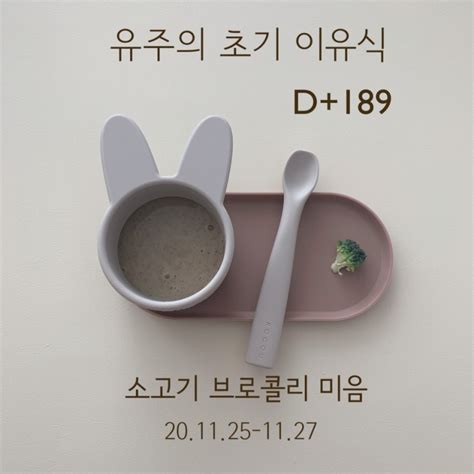 베이비무브로 하는 초기 이유식 소고기 브로콜리 미음쌀가루 네이버 블로그