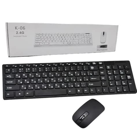 Клавіатура Кeyboard К06 Black з мишкою бездротова фото відгуки характеристики в інтернет