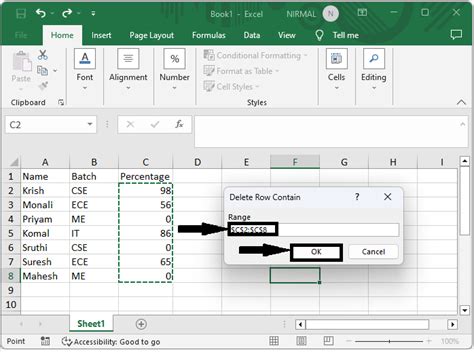 How To Delete An Entire Row If A Cell Contains Zero In Excel