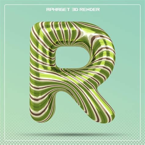 Premium Psd Gradient Letter R Font Bubble Alphabet 3d Render