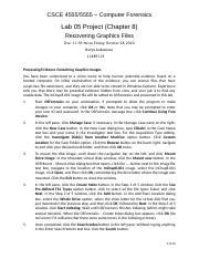 Cflab5 Docx CSCE 4555 5555 Computer Forensics Lab 05 Project