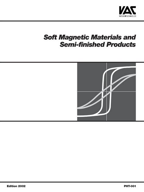 PDF Soft Magnetic Materials And Semi Finished Products Edition 2002