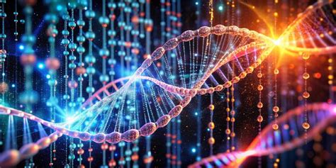 Unveiling The Digital Genome Intertwined Dna And Glowing Binary Code