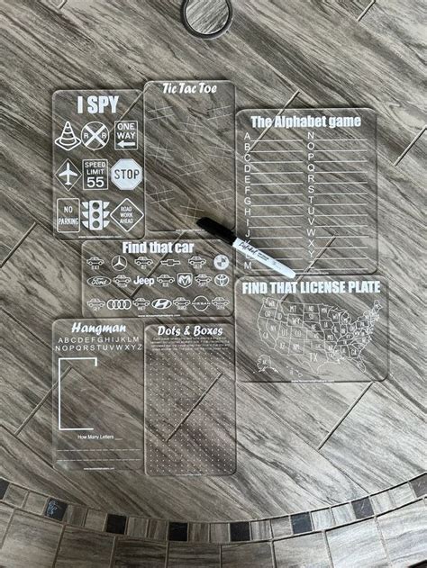 road trip dry erase tracing boards dots and boxes diy cricut car games