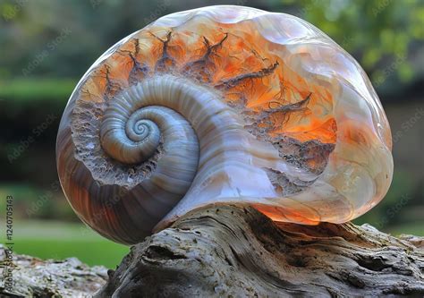 Shell Nautilus Pearl Fibonacci Sequence Symmetry Cross Section Spiral
