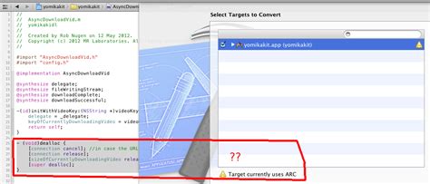 Xcode Convert To Objective C Arc Didn T Do Anything Stack Overflow
