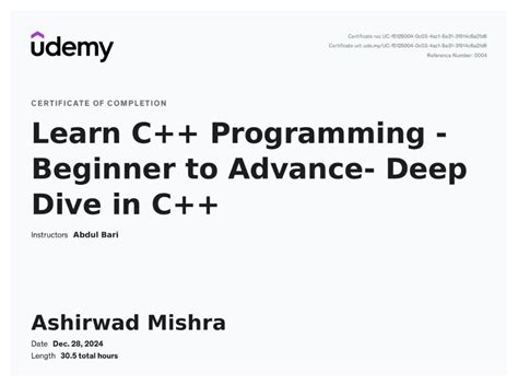 C Programming Learningjourney Udemy Ashirwad Mishra