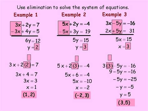 5 3 Elimination Using Addition And Subtraction Algebra