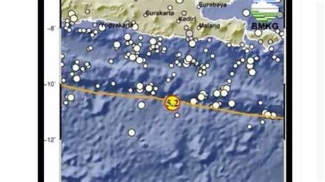 Gempa Magnitudo 5 2 SR Kamis 19 Januari 2023 Baru Saja Guncang Jatim