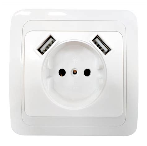 Розетка одинарная Classico с двумя Usb белая 2147 In Home купить онлайн оптом и в розницу с