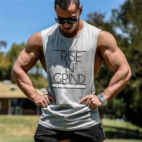 Muscleguys Bodybuilding Gyms Tank Top Mens Loose Cotton Fitness