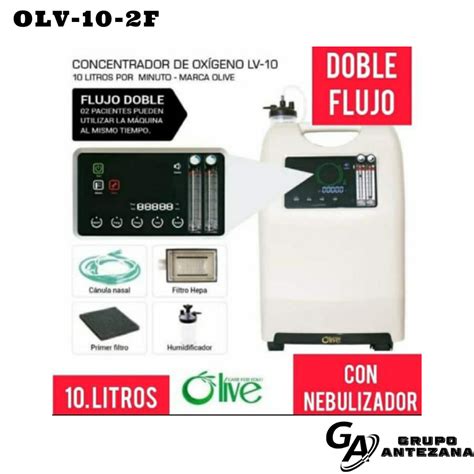 CONCENTRADOR DE OXIGENO DE 10 L OLIVE OLV 10 2F GRUPO ANTEZANA