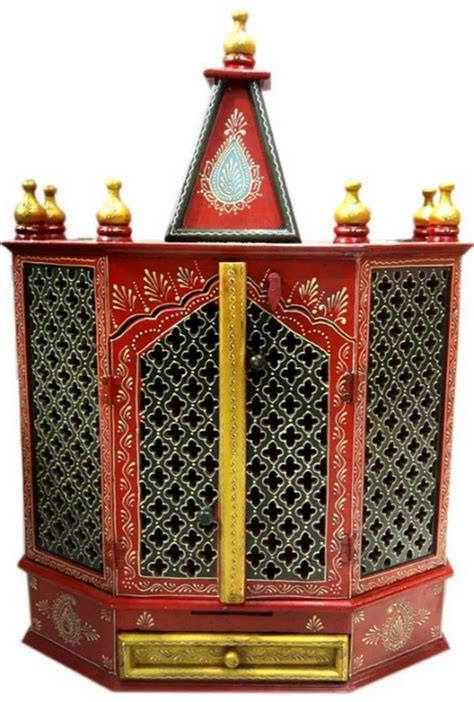 Teak Wood Brown Designer Wooden Temple For Home Size 10x24x34 At Rs