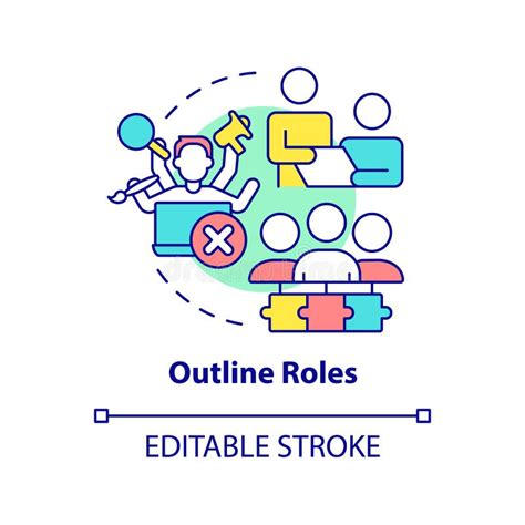 Outline Roles Concept Icon Stock Vector Illustration Of Business 245713998