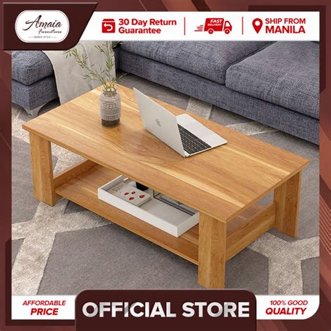Amaia Furniture Living Room Center Table Storage Shelf Coffee Table 1pc