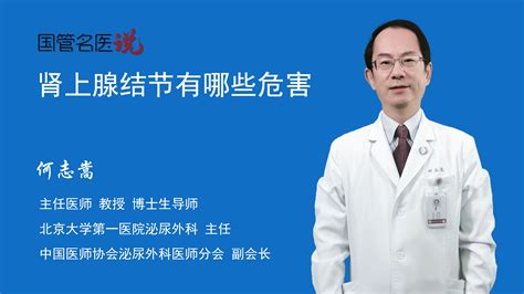 肾上腺结节有哪些危害肾上腺结节有什么影响肾上腺结节的危害有哪些北京大学第一医院泌尿外科主任医师何志嵩视频科普 中国医药信息查询平台