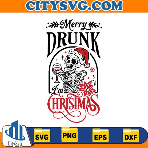 Merry Drunk Christmas Svg Citysvg