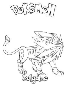 Pokemon Solgaleo Coloring Pages Free Printable