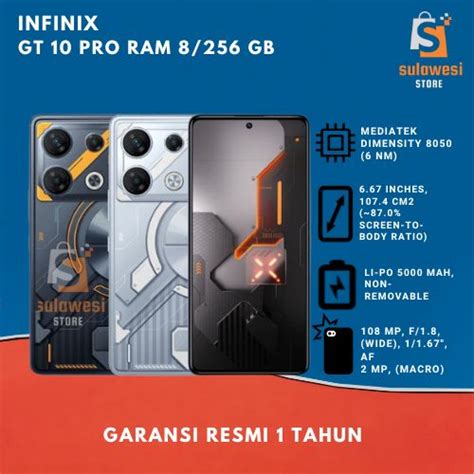Jual Infinix GT 10 Pro 5G Ram 8GB 256GB Garansi Resmi Infinix 1 Tahun Shopee Indonesia