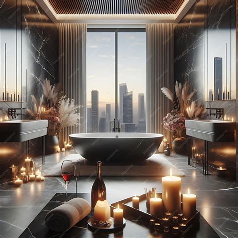 Premium Photo | A luxury bath tub