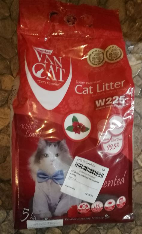 Комкующийся наполнитель VAN CAT Natural для кошачьих туалетов 100 % ...