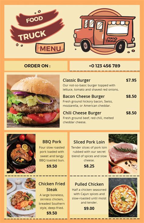Food Truck Menu Display At Jill Ford Blog