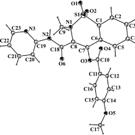 Molecular View Of F With Atom Numbering Scheme Download Scientific Diagram