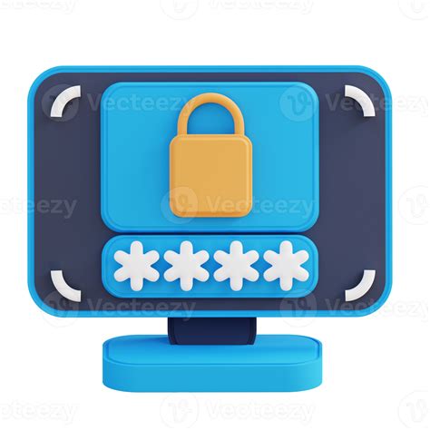 3d Illustration Of Computer Password Lock 19875371 Png