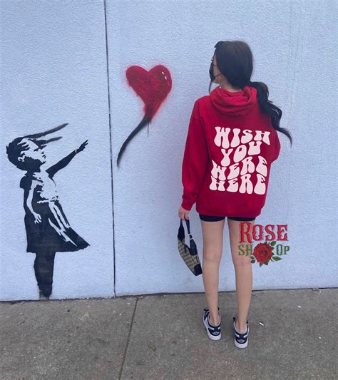 Wish You Were Here Hoodie Trendy Hoodies Aesthetic Clothes Etsy