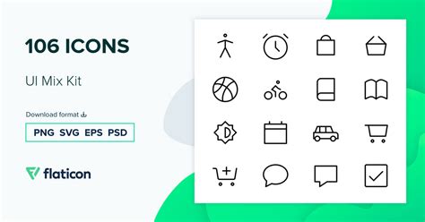 Ui Mix Kit Icon Pack Black Outline 105 Svg Icons