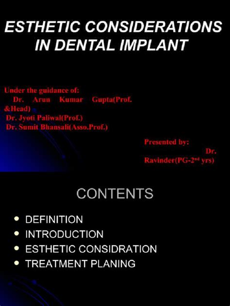 Esthetic Considerations In Implant Placement Pdf