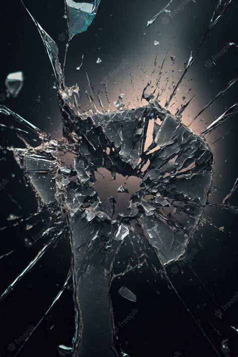 Premium Ai Image Pieces Of Destructed Shattered Glass Broken Glass