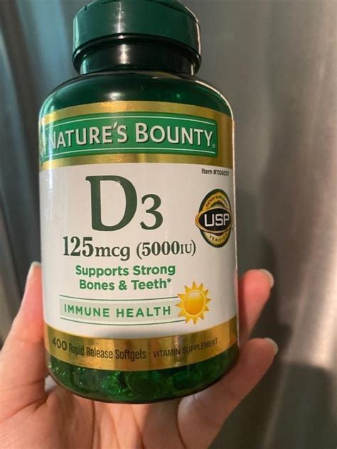 Natures Bounty D3 125 Mcg 5000 Iu 400 Softgels Super Quality Dev