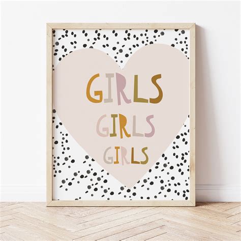 Girls Room Wall Art Prints Posters Pictures 3 Pack Scandi Etsy Uk
