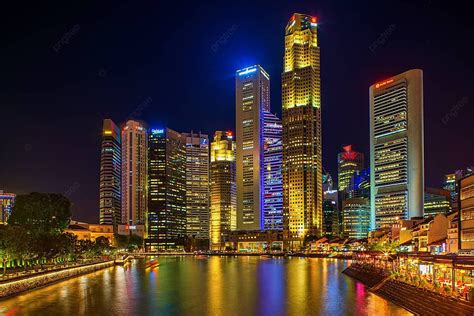 新加坡城市天際線噴泉亞洲大廈景觀 照片背景圖桌布圖片免費下載 Pngtree