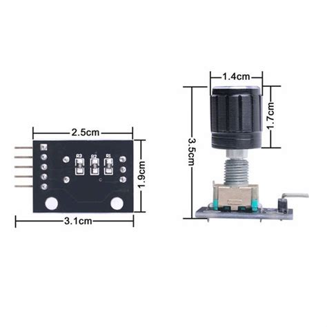 Getuscart Wayintop 5pcs 360 Degree Rotary Encoder Module Ky 040 Brick Sensor Development Board