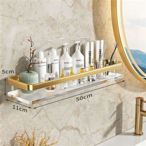Jual Rak Shampo Kamar Mandi Kosmetik Gantung Rak Dinding Tempel Akrilic