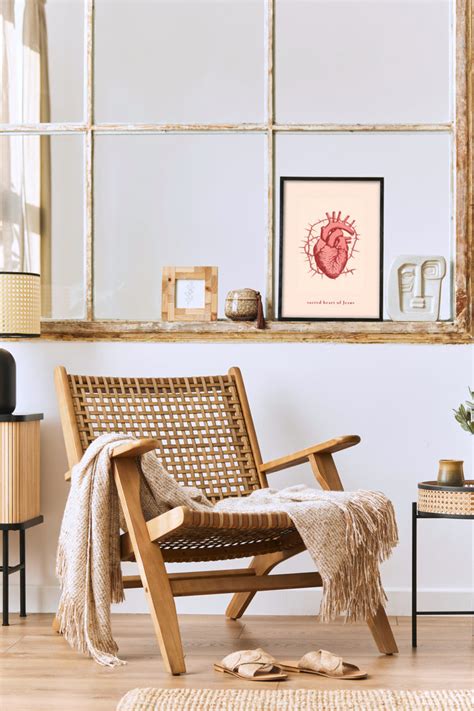 Sacred Heart Of Jesus Modern Poster Klumo Shop