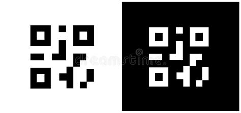 Qr Code Icon Symbol For Mobile Scan Simple Digital Barcode Design Modern Technology Abstract