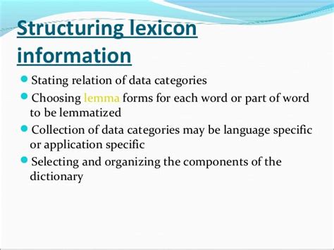 Lexicography