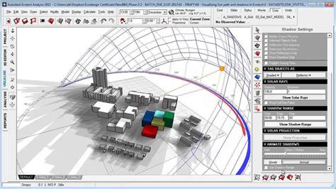 Ecotect Interface And Visualizing Sun Path And Shadow Reference Download Scientific Diagram
