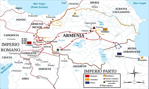 Roman Parthian War 58 60 Es Svg