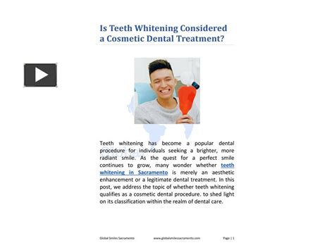 Ppt Is Teeth Whitening Considered A Cosmetic Dental Treatment