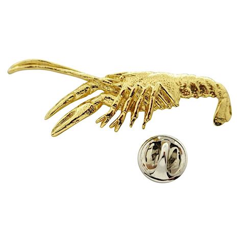 Crawfish Pin ~ 24k Gold ~ Lapel Pin ~ Sarahs Treats And Treasures