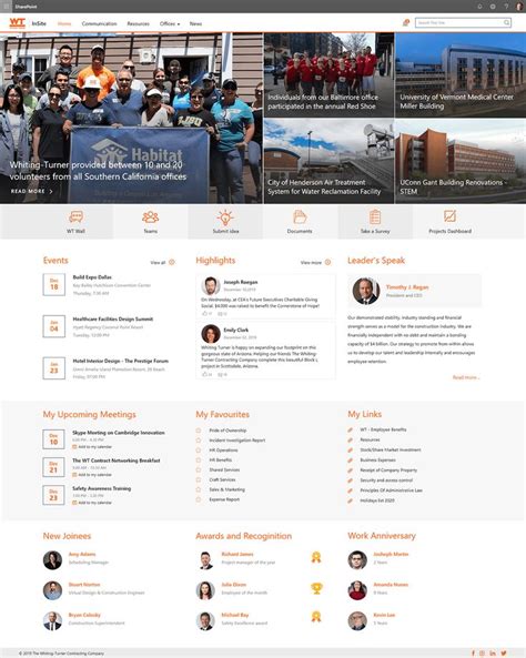 Wt Intranet On Behance Sharepoint Design Portal Design Graphic