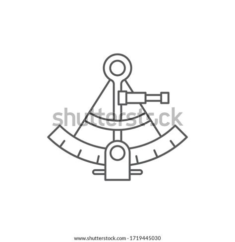Sextant Vector Icon Symbol Isolated On Stock Vector Royalty Free