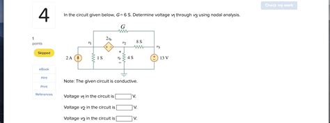 Solved In The Circuit Given Below G S Determine Voltage Chegg