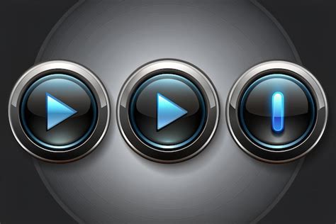 Premium Photo 3D Set Of Pause And Play Buttons Player Concept Button